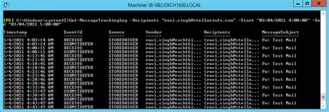 Use Get MessageTrackingLog To Investigate Message Delivery Information
