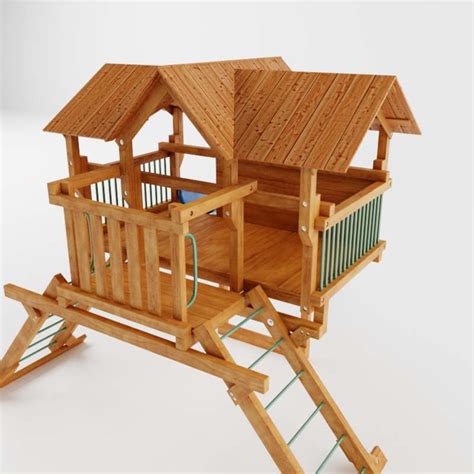 Wooden Swing Set 3d Model Stl Autocad Fbx File 3d Drawing Autocad 3d Template Etsy