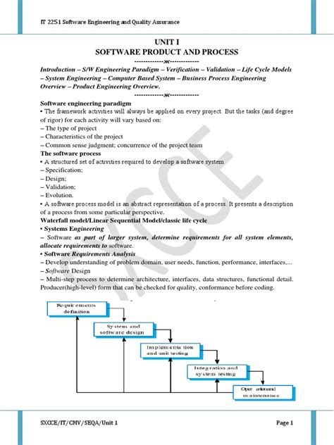 unit i software product and process pdf component based software