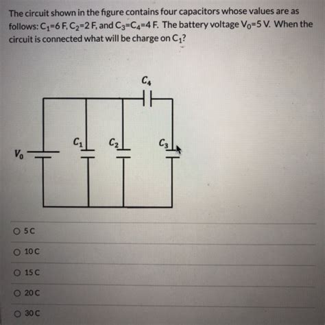 The Circuit Shown In The Figure Contains Four Capacit… Solvedlib