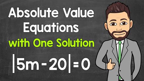 absolute value equations with one solution math with mr j youtube