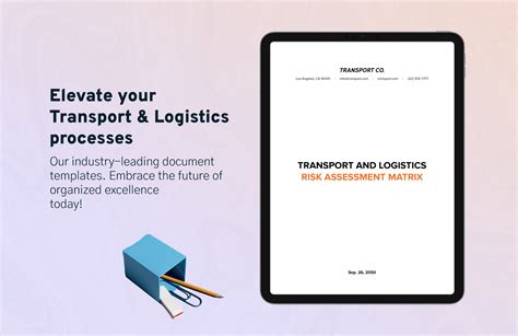 Transport And Logistics Risk Assessment Matrix Template In Word Pdf