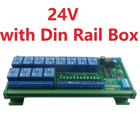 N D C V CH Digital IO RS Relay Module Modbus RTU DIN C Rail Box For PLC PTZ