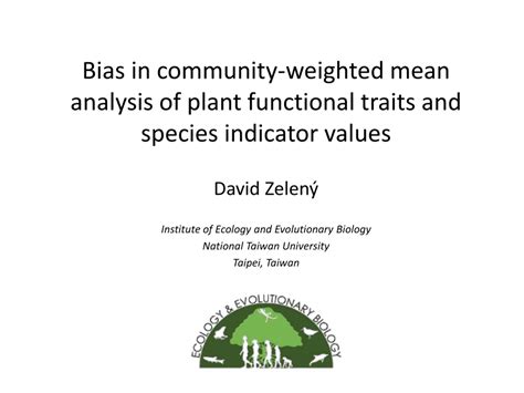 Pdf Bias In Community Weighted Mean Analysis Of Plant Functional Traits And Species Indicator