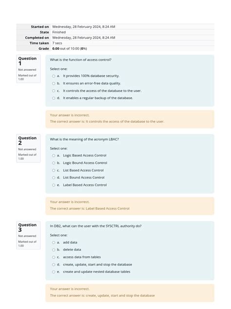 Self Quiz Unit 4 Attempt Review Home2 Pdf Databases Computer Data
