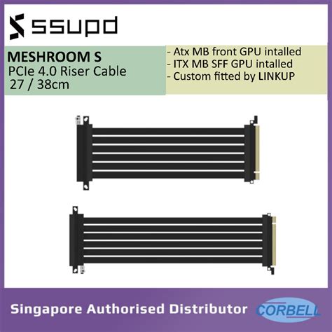 SSUPD Meshroom S Casing PCIe 4 0 Riser Cable 27CM Atx Use Itx SFF GPU 38CM Female