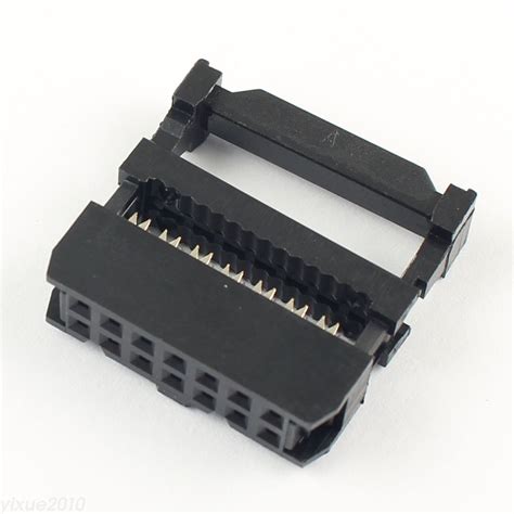 5pcs Black 2 54mm Pitch 2x7 Pin 14 Pin Idc Female Header Cable Connector Fc 14 Ebay