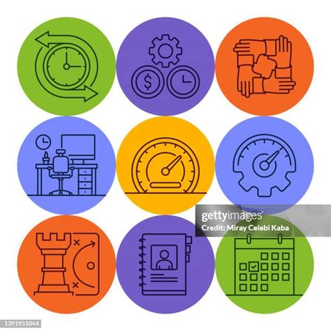 Risk Management Icon Set High Res Illustrations Getty Images