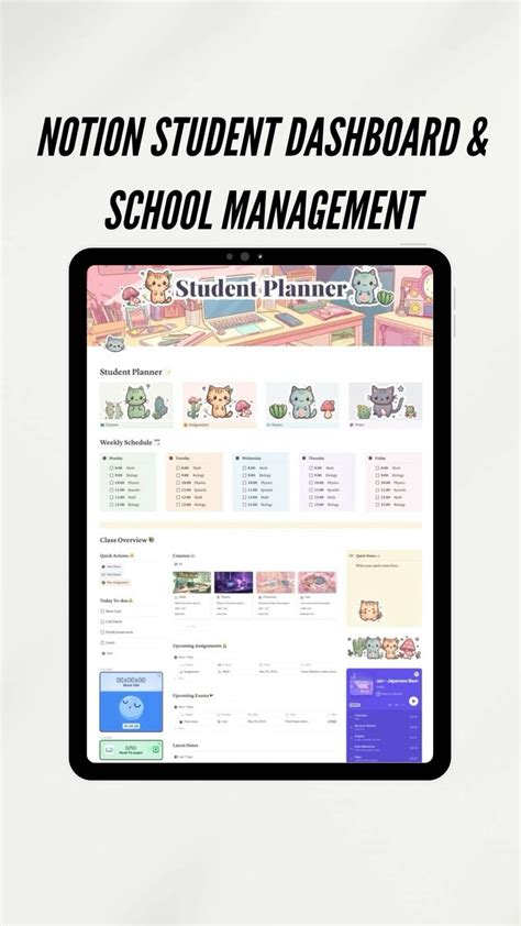 Notion Student Dashboard And School Management Student Dashboard