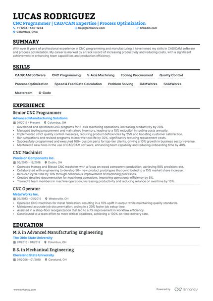 Cnc Programmer Resume Examples Guide For