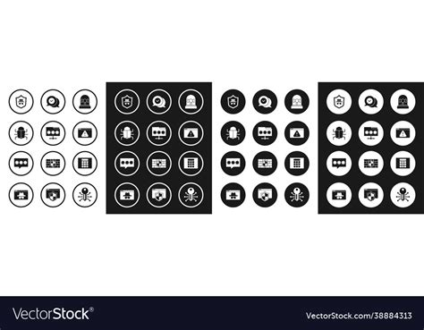 Set Flasher Siren Folder With Password System Vector Image