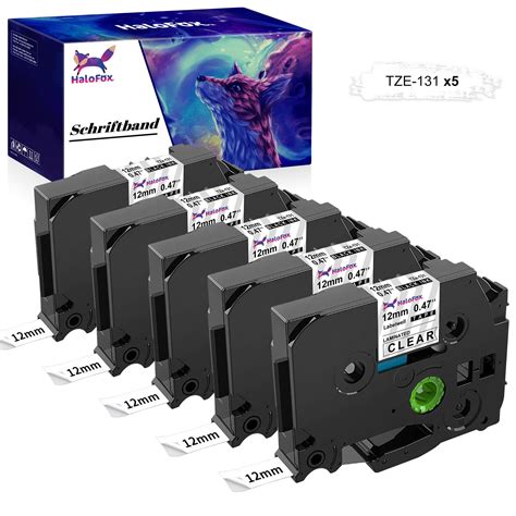 Pack Tz Tape Clear Mm Tz Label Tape Compatible For Brother Tze Tze Laminated