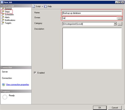Backup Database Job With SQL Server Agent