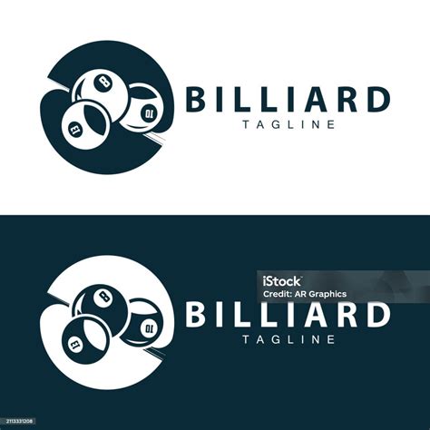 당구 클럽 로고 디자인 벡터 게임 배지 스포츠 템플릿 당구대 공과 막대기 간단한 그림 템플릿 0명에 대한 스톡 벡터 아트 및