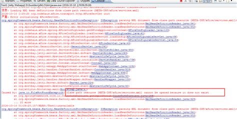 Class Path Resource Meta Infxfireservicesxml Cannot Be Opened Because It Does Not Exist