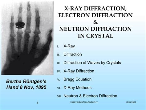 Diffraction Of X Rays Electrons And Neutronsppt Chemistry Science