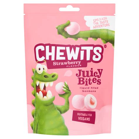 Uk Chewits Strawberry Juicy Bites 115g Candyverse