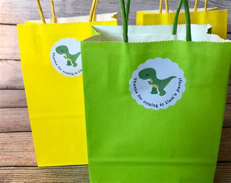 Dinosaur Party Favor Header Card And Bags Only Dinosaur Bones Diy