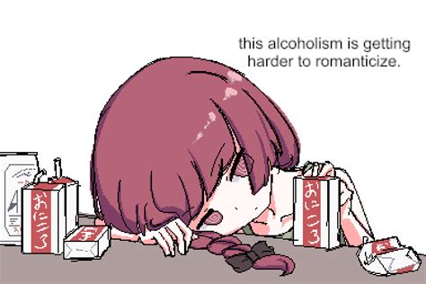 Chibikki Hiroi Kikuri Bocchi The Rock Girl Alcohol Bare Shoulders Beer Beer Can