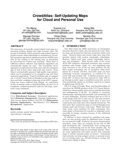 Pdf Crowdatlas Self Updating Maps For Cloud And Personal Use