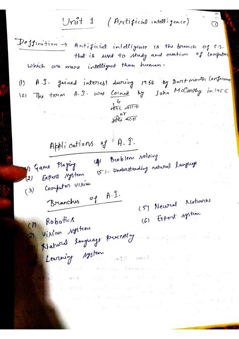 solution nlp and artificial intelligence best handwritten notes