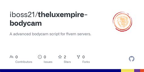 GitHub Iboss Theluxempire Bodycam A Advanced Bodycam Script For Fivem Servers