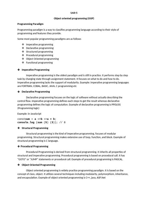 Oop Pdf Object Oriented Programming Inheritance Object Oriented