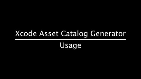 Xcode Asset Catalog Generator Johan Steen
