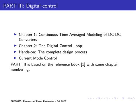 SlidesPartII Digital Control Power Electronics Pdf