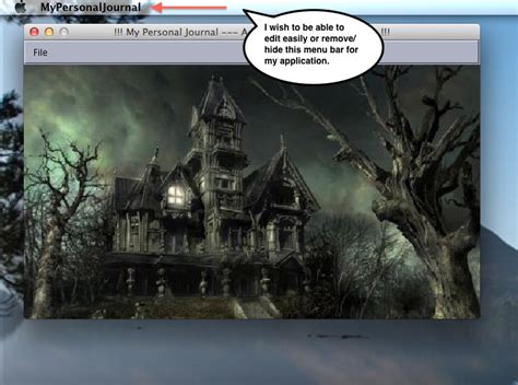 Java Want To Hideremove Screen Menu Bar Stack Overflow