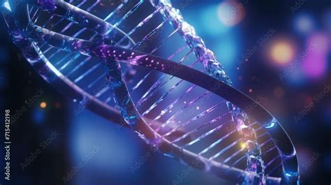Double Helix Microscopic Illustration Dna Molecules Manipulate Human