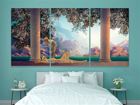 Maxfield Parrish Daybreak Reproduction Canvas Classic Printing Etsy