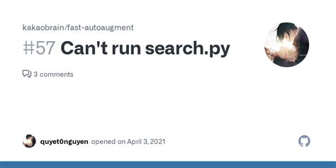 can t run search py · issue 57 · kakaobrain fast autoaugment · github