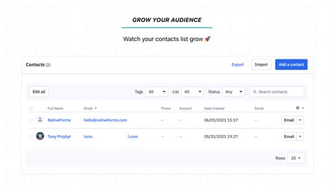 NativeForms Integration App ActiveCampaign