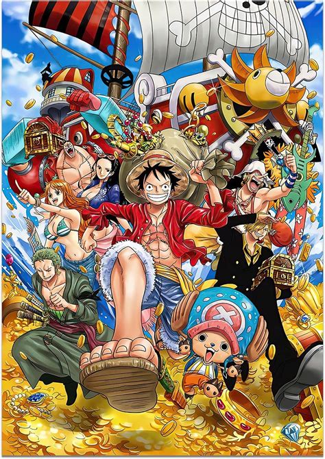 Buy Anime One Piece Poster The Straw Hat Pirates Poster Luffy Zoro Nami HD Print On Canvas