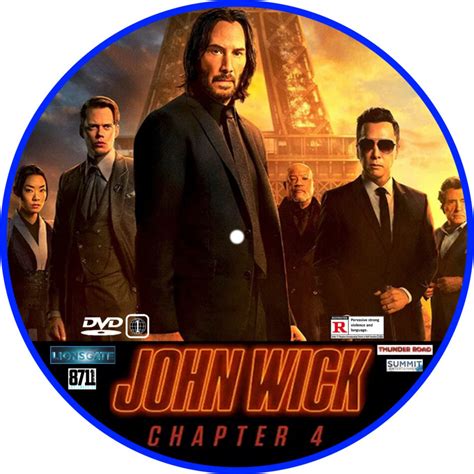 John Wick: Chapter 4 (2023) R1 Custom DVD Label - DVDcover.Com