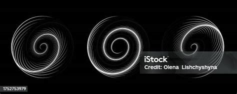 뒤틀린 흑백 나선형 곡선 프레임 터널 벡터 기술 로고 요소입니다 3차원 형태에 대한 스톡 벡터 아트 및 기타 이미지 3차원 형태 가리키기 개념 Istock