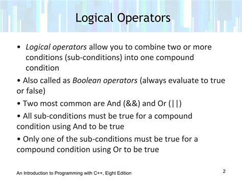 Lesson 52 Logical Operators Ppt