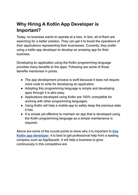 Ppt Why Hiring A Kotlin App Developer Is Important Powerpoint Presentation Id11714186