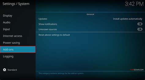 how to enable unknown sources in kodi for installing builds pwrdown