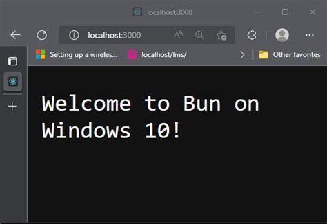 getting started with bun js on windows 10 and create a react app by