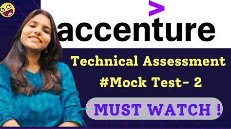 Accenture Technical Assessment Mock Test Accenturetechnicalassessmentquestions Accenture