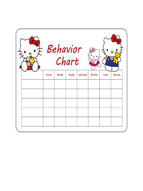 Hello Kitty Behavior Chart Printable 406238 Pdf