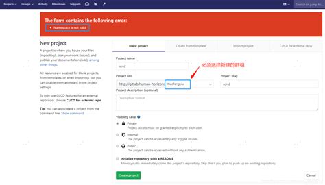 Gitlab创建项目，提示namespace Is Not Valid Csdn博客