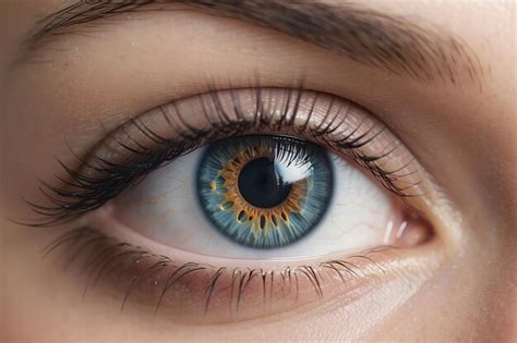 Premium Photo Beautiful Womans Eye In Closeup Generative Ai