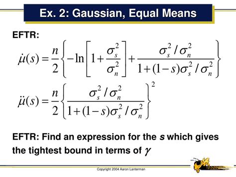 Ppt Chernoff Bounds Gaussian Examples Powerpoint Presentation Free Download Id 3683471