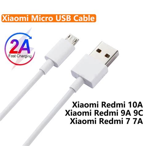 Ready Stock For Xiaomi Micro USB Fast Charger Cable For Redmi 9A 9C 4X 4A 5 6 6A 7 7A Note 4 5