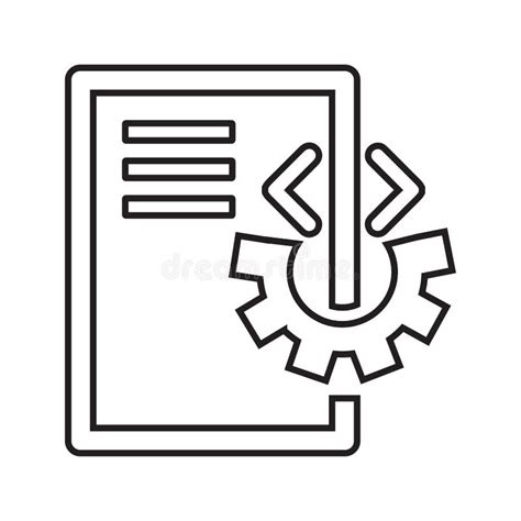 Coding Html Programming Iconorange Vector Symbol Stock Illustration