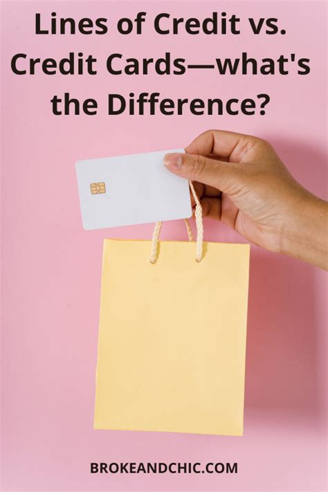 Lines Of Credit Vs Credit Cardswhats The Difference Broke And Chic