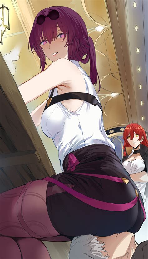 Trailblazer Kafka Caelus And Himeko Honkai And 1 More Drawn By